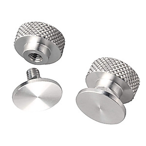 3mirrors Welding Hood (Pipeliner) Helmet Fasteners Headgear Replacement Parts Accessories Screws Flip Hood Aluminum - 1 Pair (Knurled)