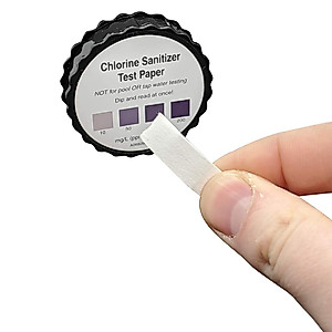 Chlorine Sani Test Strips for Food Service Restaurant Sanitizer Bleach Test Paper, 10-200 ppm [5 Meter Roll]
