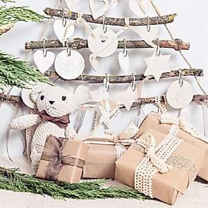 Florixen Stainless Steel Mini S-Hooks 100Pcs 1/2 Inch with Storage Box for Keychain Decoration Hangers Birthday Card DIY Jewelry Beads Handcraft (Silver)