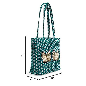 Vera Bradley Women's Cotton Small Tote Bag, French Hen - Recycled Cotton, One Size