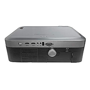 RCA RPJ138 Roku Smart Android Home Projector with Wi-Fi, Built in DVD Player, HD, LED, with RCA Stereo Audio Output, Grey