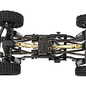 RZXYLRC Stainless Steel Drive Shaft Gold Front Rear Center Shaft for TRX4M 1/18 RC Crawler Defender Upgrade, 2PCS