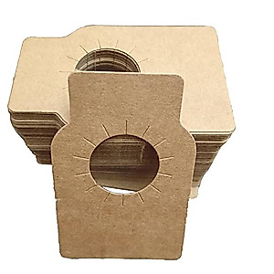 100 Pieces Wine Bottle Tags for Wine Racks and Cellars Wine Bottle Label Tags Blank Wine Bottles Tag Racks Bottle Labels Hang Tags, 5.7 x 8.9cm, Brown