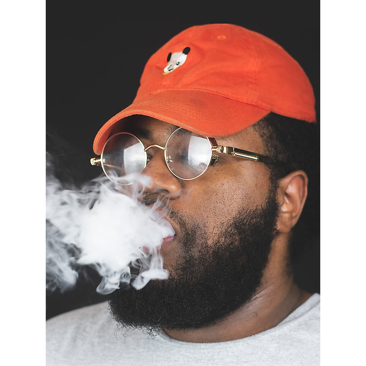 AIEYEZO Round Steampunk Sunglasses for Men Women Gothic Glasses Vintage Circle Metal Frame 100% UV Blocking Lens (Gold/Clear)