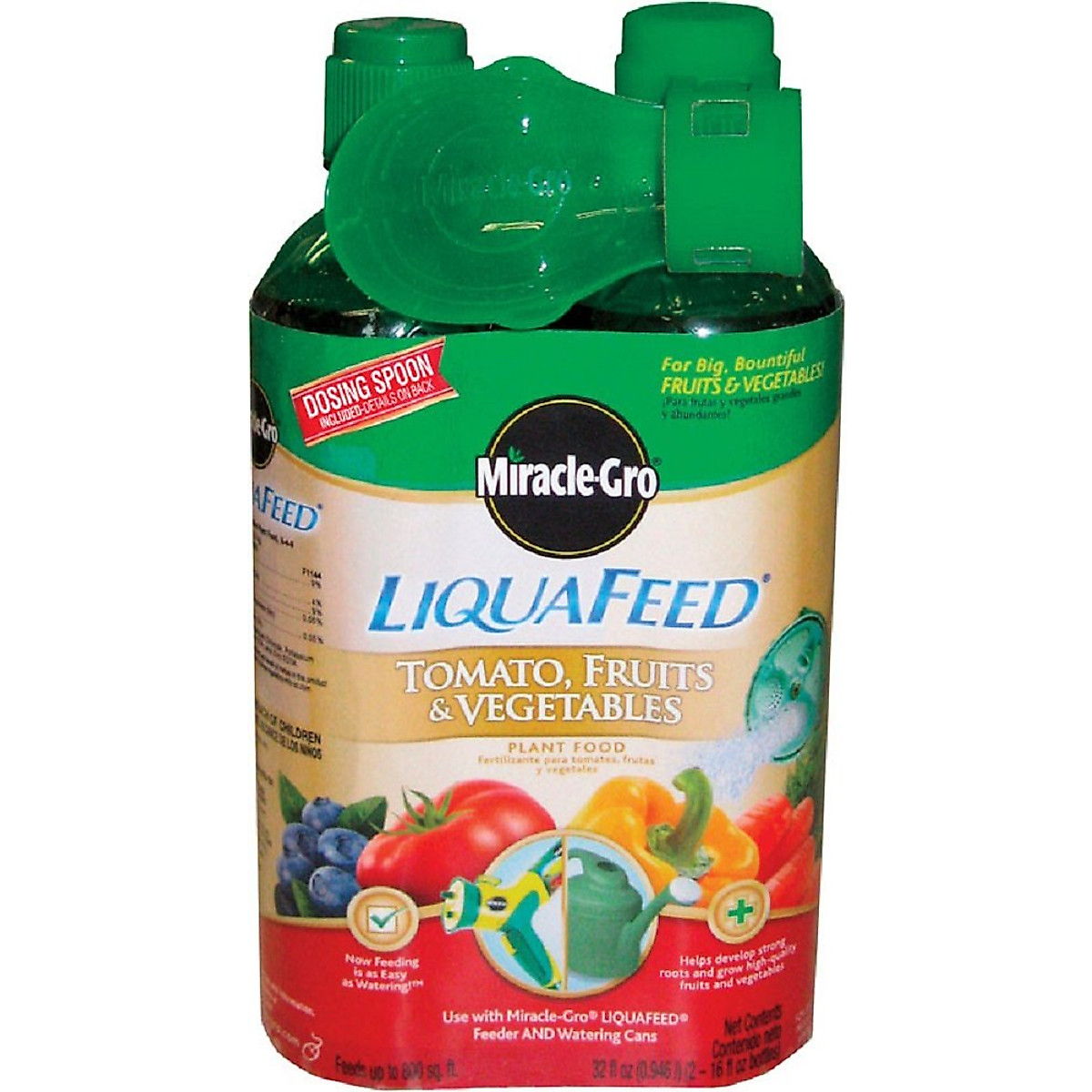 Miracle Gro 1004402 16 Oz LiquaFeed Tomato Fruit & Vegetable Plant Food 2 Count