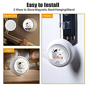 AIMILAR LED Motion Sensor Kids Night Lights Rechargeable USB Night Light Lamp for Kids Room Bedroom Bathroom Toilet Portable Baby Nursery Magnetic Cow Nightlight (2 Pack)