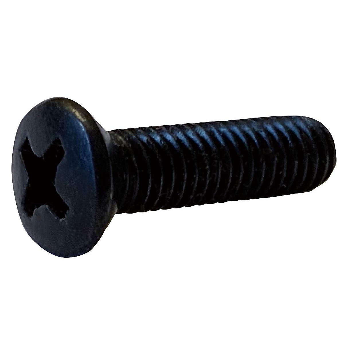 8-32X1/2 Phillips Oval Head Machine Screw Fully Threaded Black Oxide (Pack of 100)