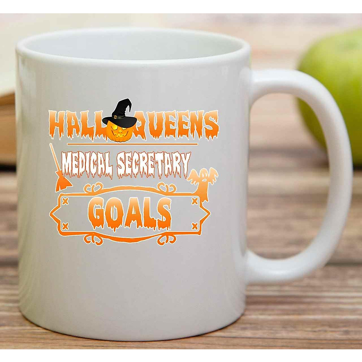 Appreciation Present for Medical Secretary, an Ideal for Friend Medical Secretary Goals Quote on 11 Oz White Ceramic Coffee Mug
