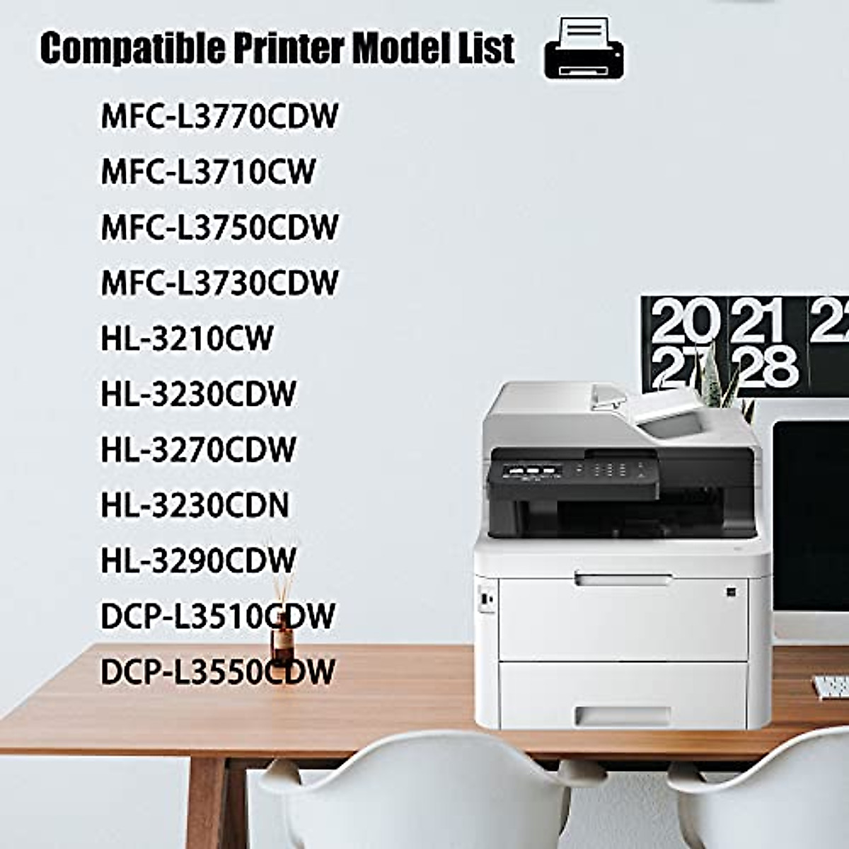 [Cyan] 1 Pack Compatible DR223CL Drum Unit Replacement for Brother MFC-L3770CDW HL-3210CW 3230CDW 3290CDW Printer Drum.