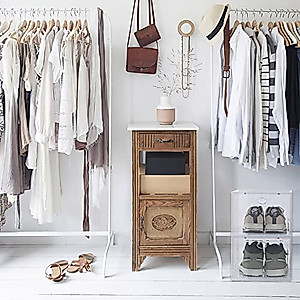 OMOPIN Shoe Boxes Clear Plastic Stackable, Drop Front Shoe Box, 6 Pack Shoe Storage Boexes, Sneaker Storage Shoe Containers for Size 12