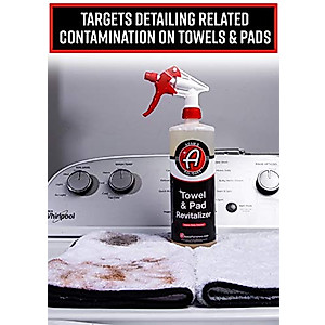 Adam's Microfiber Towel & Pad Cleaner - Keep Your Detailing Cloths, Applicators, & Pads Bright and Soft to Ensure a Scratch Free Surface - Tough on Grime, Gentle on Microfiber & Pads (32oz)