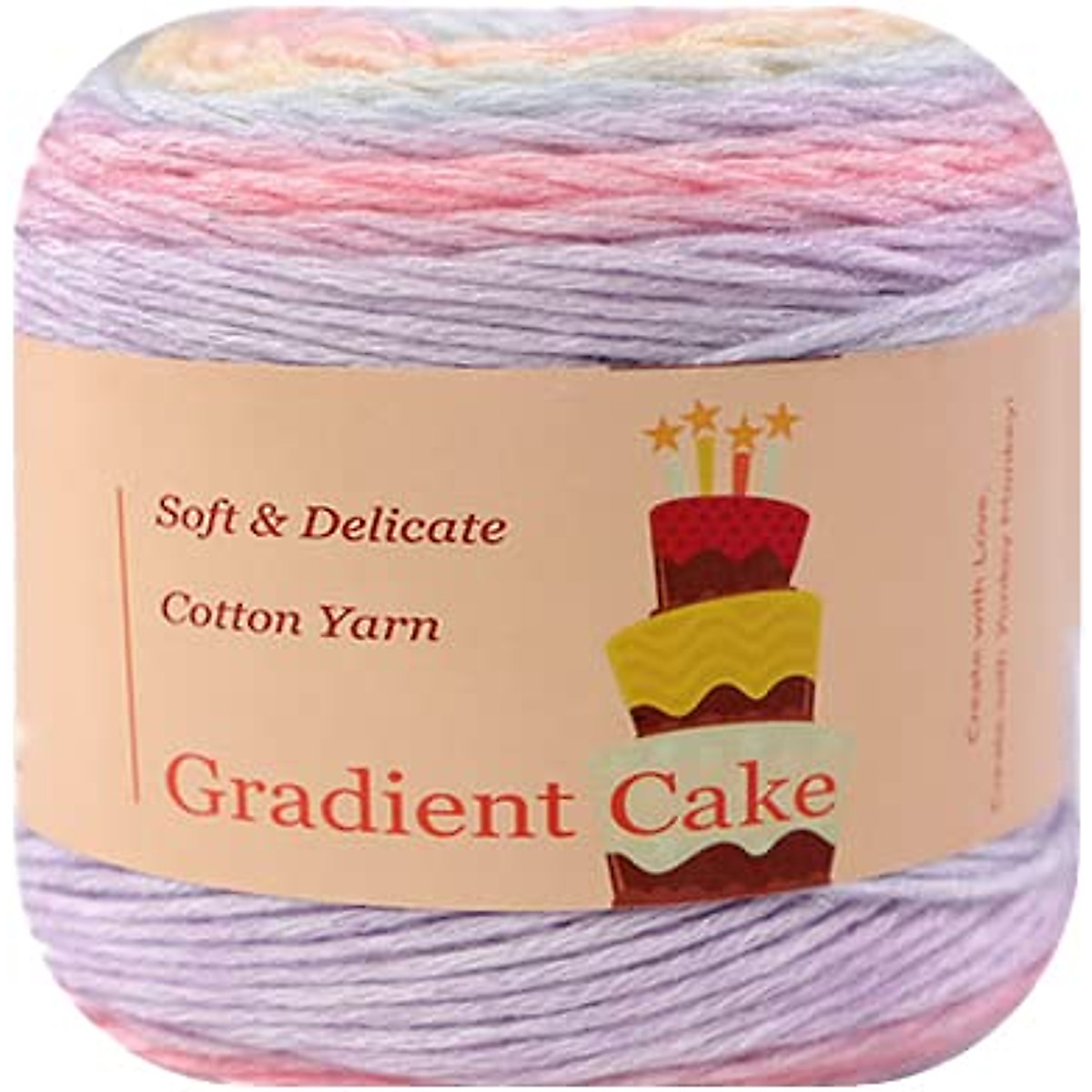 2-pk Gradient Cake Cotton Ball by Yonkey Monkey (1171) Knitting Crochet
