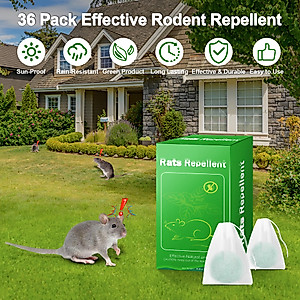 36 Pack Mice Repellent - Peppermint Oil Rat Repellent Ball for House Garage Garden Car Engine Indoor, Mouse Deterrent for Outdoor, Keep Mice Out Natural Pest Repellent Pet Safe