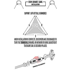 E&K Sunrise 8' x 8' x 11.3' Beige Sun Shade Sail Right Triangle UV Block Durable Awning UV Block Canopy Perfect for Patio Backyard Lawn Garden Outdoor Activities -Customized