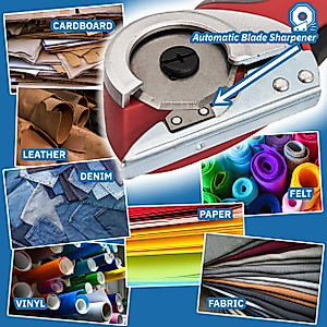 Hercules Cordless Electric Rotary Cutter, the Powerful and Versatile Electric Scissors Built for Cutting Fabric, Cardboard, Plastic, Leather, Vinyl, Carpet and Much More