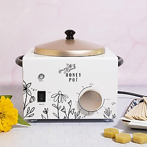 Honeycomb Wax Company Small Honey Pot - Wax Warmer for Hair Removal, 1.5 lbs, Salon Quality for Women, Professionals, and Salon Owners, Adjustable Temperature, Rose Gold