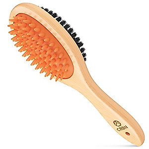 crbn Short Hair Dog Brush - Pet Brushing Comb for Short Hair Coats – Detangling and Shedding Coat Hair Remover