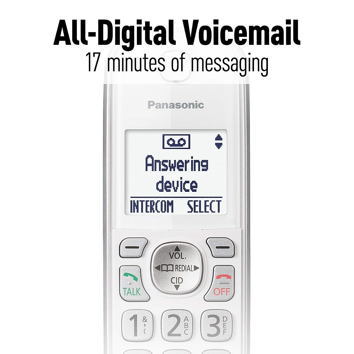 Panasonic KX-TGD532W Cordless Phone with Answering Machine - 2 Handsets (Renewed)