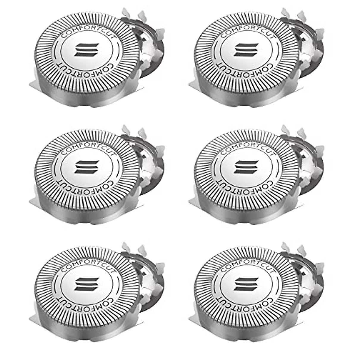 Centtechi Replacement Shaver Heads for Philips Aquatouch, 6Pcs Shaver Replacement Heads for Men Compatible with Series 1000, 2000, 3000, 5000, 6000 and Model AT8xx/AT7xx/PT8xx/PT7xx with Pointed Blade