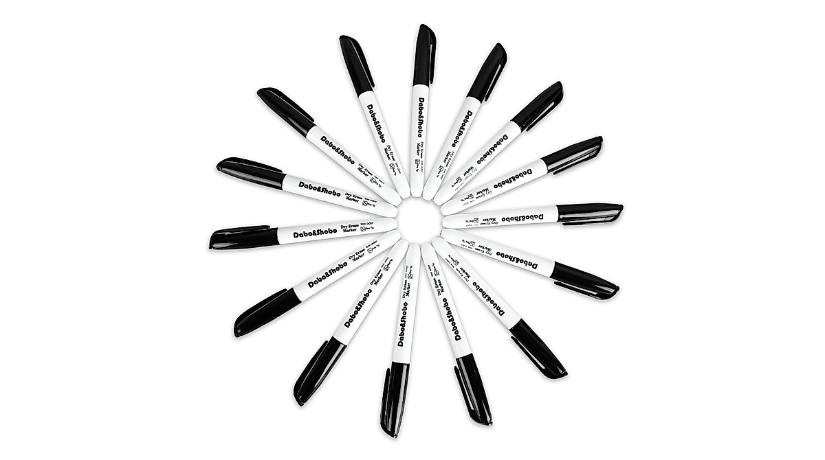 Dabo Shobo Bulk Dry Erase Markers - Low Odor & Fine Tip, 80 Pack