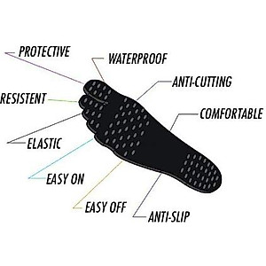 Barefoot Doobie Eco-Friendly Foot Adhesive Pads Outdoor Indoor Recreation for Hot Sand, Pool, Park, Lawn, Street, Spa, Non Slip Yoga Socks Flexible Feet