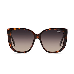 Quay - Womens Sunglasses, Polarized Square Lenses with UV Protection, Oversized Sunglasses (Ever After, Tortoise)