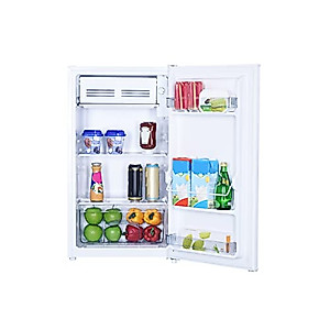 Danby DCR033B1WM 3.3 Cu.Ft. Compact Refrigerator, Mini Fridge with Chiller for Bar, Living Room, Den, Basement, Kitchen, or Dorm, White