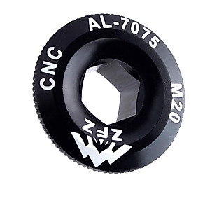 Saipe 2 Pcs M20 Crank Screws Bicycle Crank Arm Screws Aluminum Alloy CNC Crankset Screws Crank Fixing Bolt for MTB Mountain Road Bicycle Riding (Black)