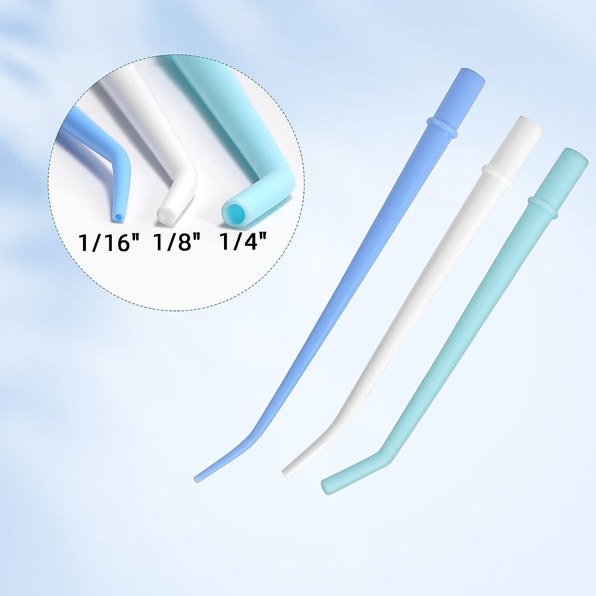 Annhua 25 Pcs Large Dental Surgical Aspirator Tips Disposable Green Suction Tips, Dental Aspirating Tips 1/4 Inch Diameter, Used for Dental Clinic, Operating Room, Lab
