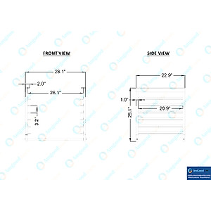 AmGood Table-Mounted Aluminum Bun Pan Rack for 30" Wide Work Tables - 6 Pan Capacity