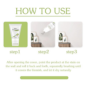 Small Roller Spackle Wall Repair Brush, 2-in-1 Small Rolling Brush Wall Paint Repair Tool, Quick Drying and Waterproof Wall Roller Paint Repair Paste for Living Room, Bedroom, Bathroom