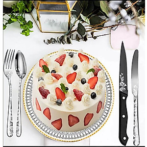 SenceHome 48 Piece Silverware Sets, Flatware Set for 8, Stainless Steel Cutlery Sets for Home Kitchen Restaurant Hotel, Dishwasher Safe