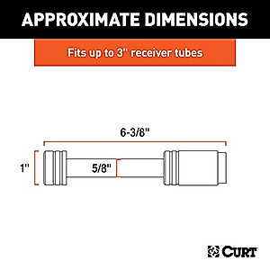 CURT 23025 Trailer Hitch Lock, 5/8-Inch Pin Diameter, Fits 3-Inch Receiver