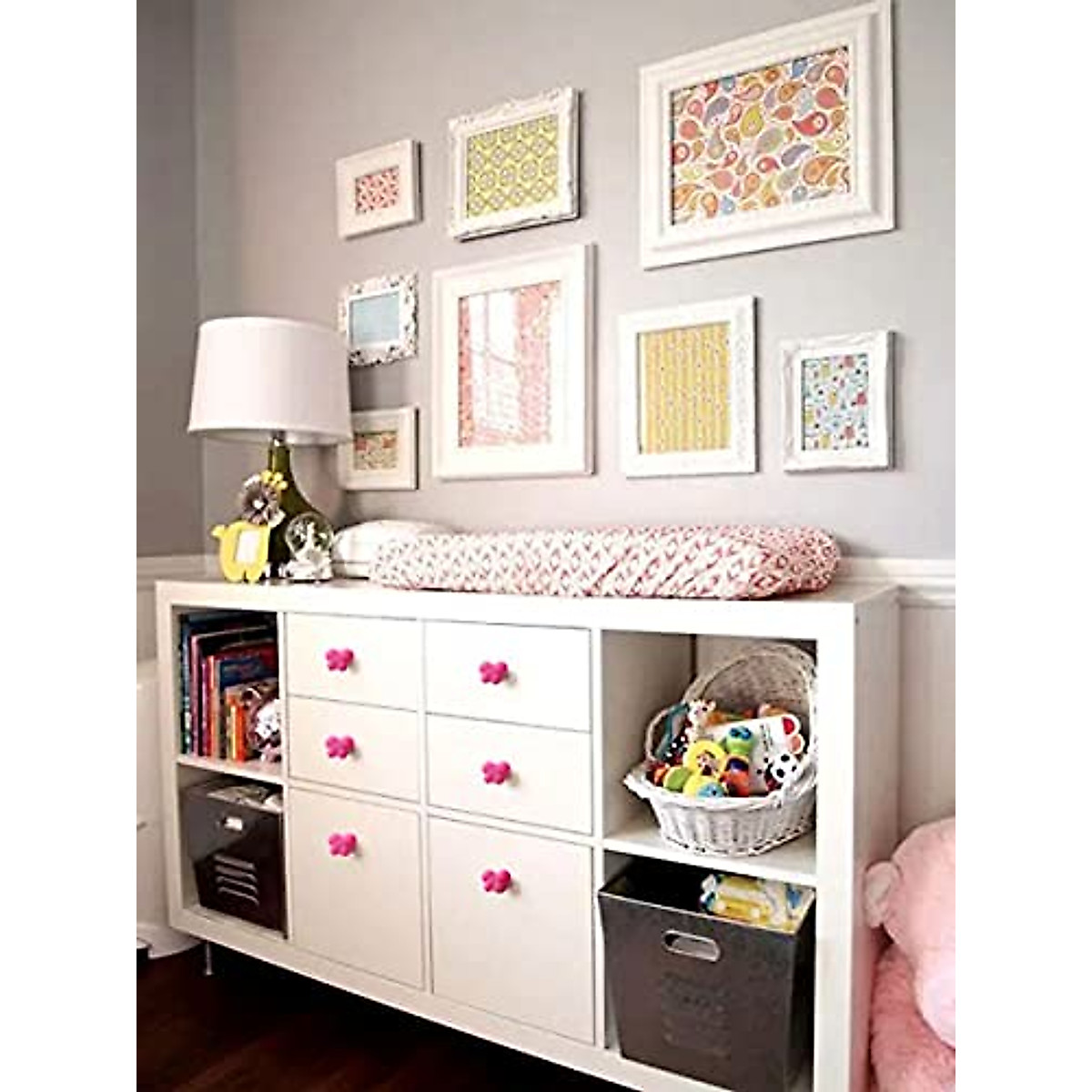 CcHhyyt Soft Rubber Butterfly Shell Heart Shape Knobs for Kids Girls Boys Cabinet Handle pulls Drawer Knobs for Kids Room Cabinets Closets Toy Organizer Box Bookcase 6pcs/Set (Pink Butterfly)