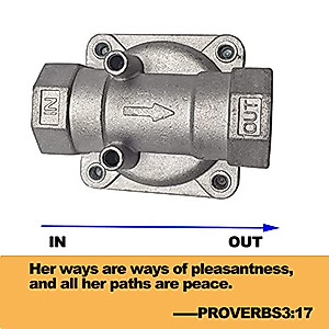 Guofulda 1/2'' Natural Gas Regulator, Inlet Pressure:1/2’’ PSIG, Outlet Pressure LPG 5" W.C, 1/2"-14NPT Grill Regulator for NG Gas Low Pressure Regulator with Gas Line Thread Tape
