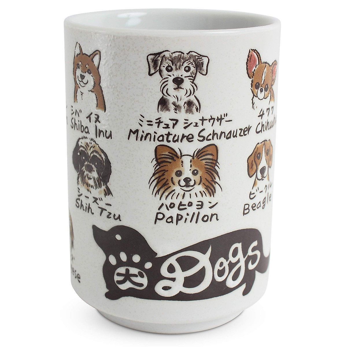 Mino ware Japanese Ceramics Sushi Yunomi Chawan Tea Cup Various Dogs made in Japan (Japan Import) YAY051