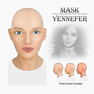 GOSHIMER Alice Silicone Female Mask Halloween Headwear Mask For Crossdressers Cosplay Crossdressing