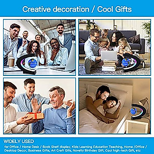 Magnetic Levitation Globe with LED Light, Cool Gadgets Floating Lamp Globe Decor, Cool Gifts for Men/Father/Husband/Boyfriend/Kids/Boss, Great Technology Graduation Gifts (Blue)