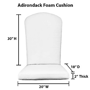 RSH DECOR: Sunbrella Foam Adirondack Chair Cushion | 48” x 20” x 2” | Sunbrella Performance Fabric | Water and Fade-Resistant | Outdoor Cushion for Patio Furniture | Milano Cobalt