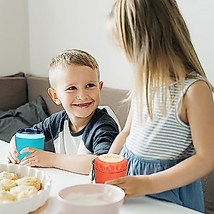 AGRATU 2 Pack 13.5oz Thermos for Hot Food Kids Lunch Box Set with Spoon Food, Leak Proof Insulated Lunch Box Container for Kids (Green/Pink)