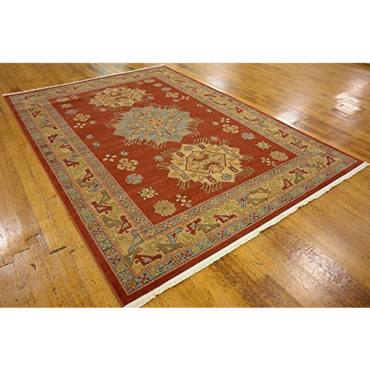 Unique Loom Sahand Collection Traditional Geometric Classic Red Area Rug (7' 0 x 10' 0)