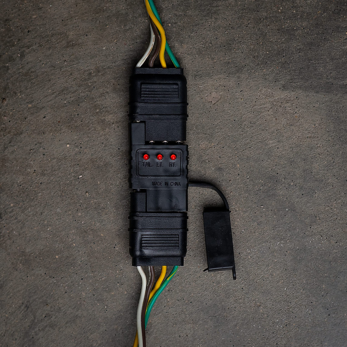 ABN Trailer Light Tester 4 Pin Trailer Plug Adapter - LED 4 Way Trailer Brake Light Tester for Inline Circuits