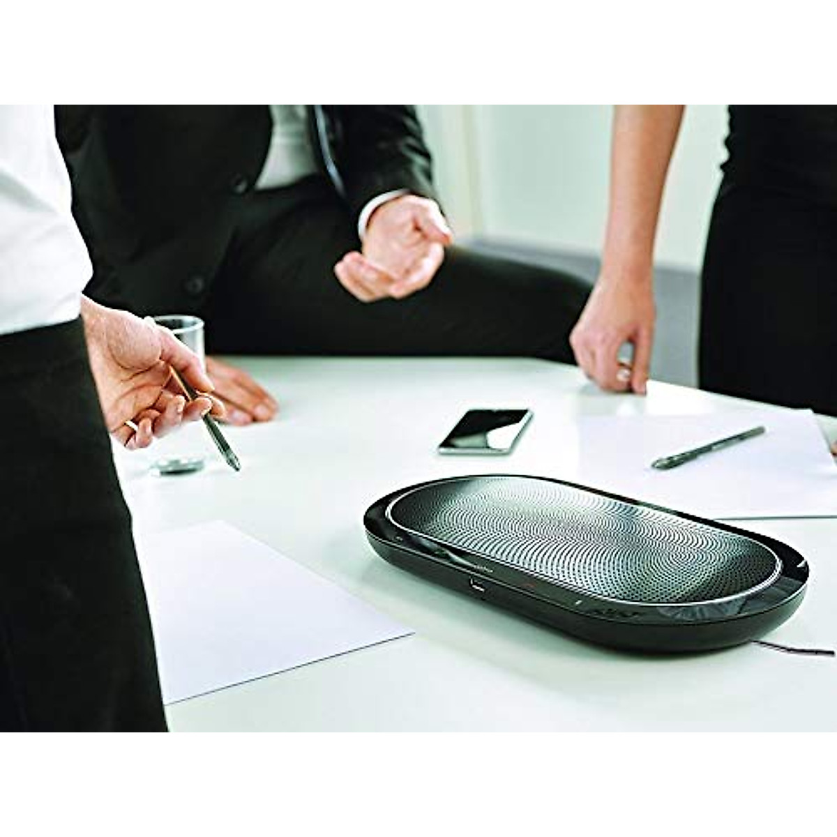 Jabra Speak 810 Speakerphone (Non-Wireless) | Bluetooth, USB, NFC, 3.5mm inputs | Compatible with UC, Softphones, Smartphones, Tablet, PC | Skype, Cisco, Siemens, IBM Sametime, Avaya #7810-209