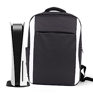 Acogedor Game Console Backpack for PS5 Console Games and Accessories, Gaming Console Backpack Storage Case Large Capacity Travel Carrying Case for Playstation 5