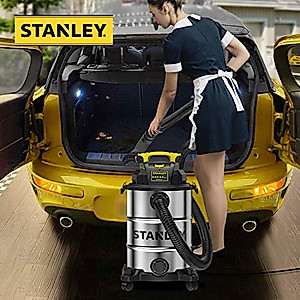 Stanley SL18117 Wet/Dry Vacuum, 8 Gallon, 4 Horsepower, 4.0 HP, Silver