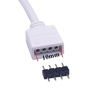 TronicsPros 30pcs 4 Pin LED Strip Connector Male to Male Adapter Plug for SMD 5050 3528 2835 RGB Flex TV Backlight LED Strip LED Tape Flexible LED Ribbon LED Rope Light LED Controller (Black)