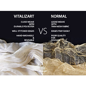 Vitalizart Cheesecloth Table Runner 10ft Gauze Boho Rustic Black Cheese Cloth Table Runner for Wedding Bridal Shower Fall Thanskgiving Decoration 120 Inches