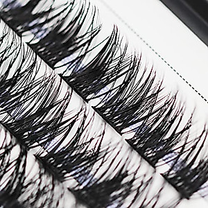 Vayator D Curl/DD Curl Lash Cluster Wispy 8-10-12-14mm Mixed/14-16-18-20mm Mixed Natural Lash Extension Kit for Beginners Lash Clusters Kit Individual Cluster Bond and Seal (14-16-18-20mm Mixed)