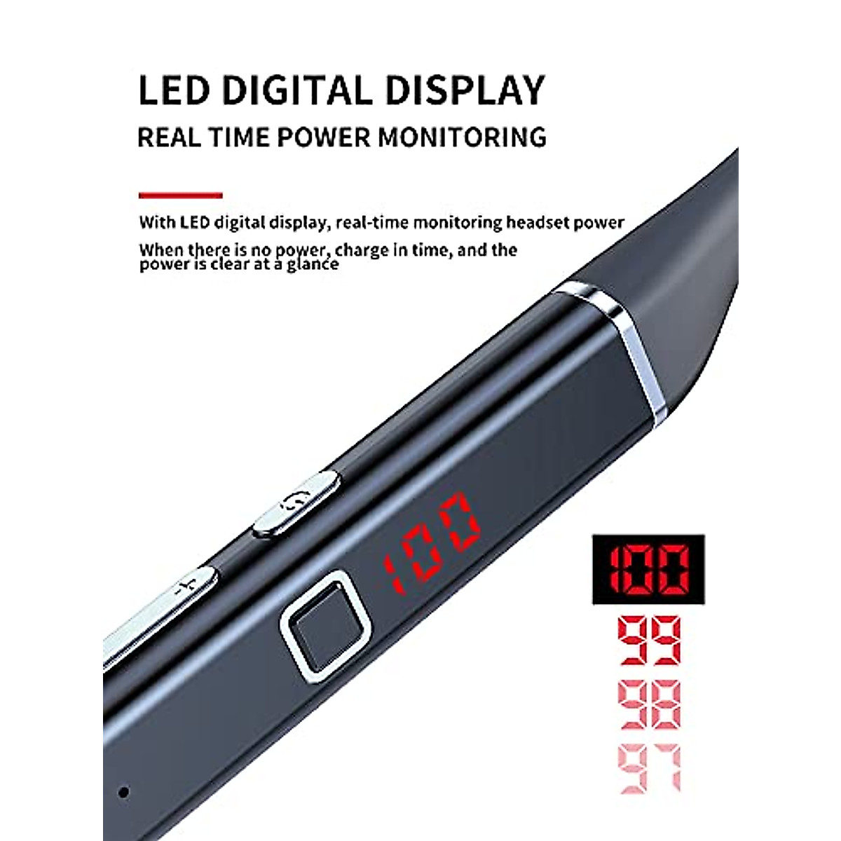 Bluetooth Neckband Headphone V5.1 Magnetic Earbuds with 100H Battery Life,Foldable Wireless Sport Earphones with Mic for Gym Running Driving,Noise-canceling Headset with TF Card Slot