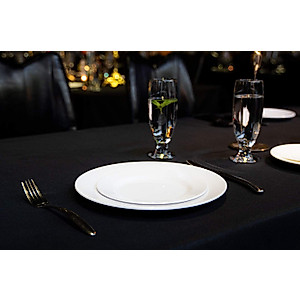 Plastic Plates Disposable 60 PCS, Heavy Duty 30 Dinner Plates 10.25" and 30 Dessert Plates 7.5", White Plates for Party